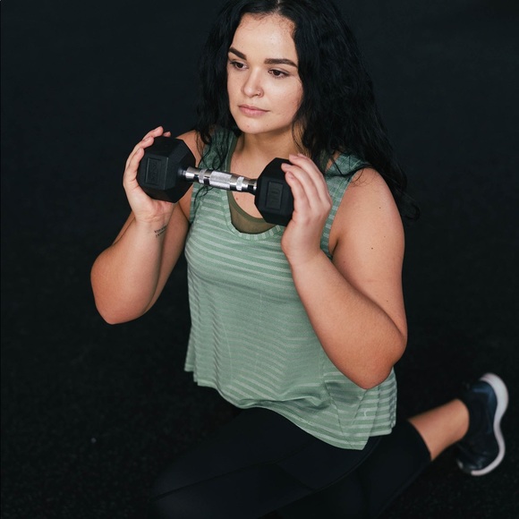 ZYIA | Tops | Forest Nimbus Split Back Tank | Poshmark